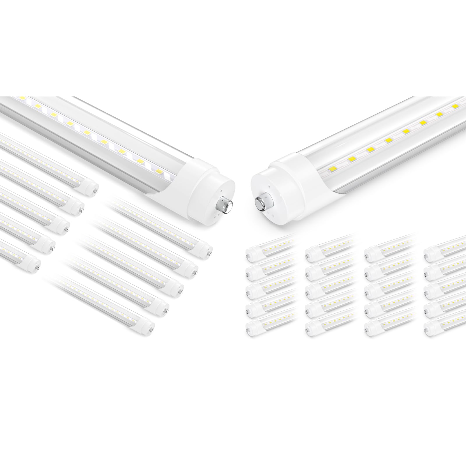 SHINESTAR 30-Pack 8FT LED Bulbs, Ballast Bypass, 44W 6500K Daylight ...