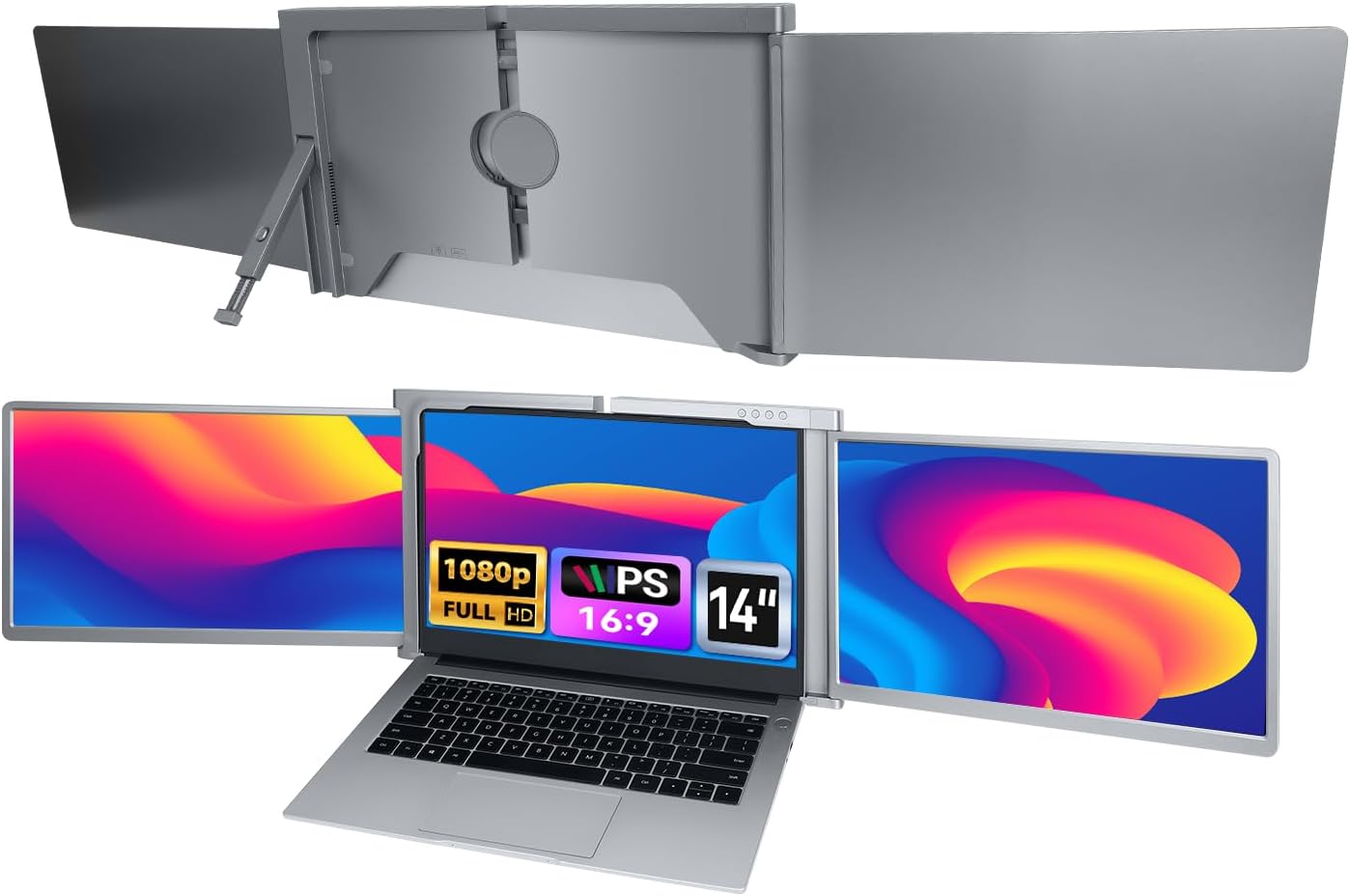 Amazon.com: Cihysul Dual Portable Monitor for Laptop, 14'' FHD 1080P ...