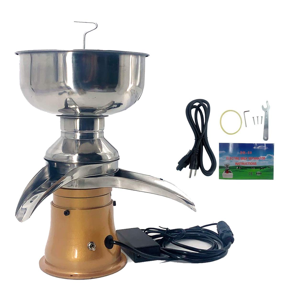 Buy YILIKISS Electric Fresh Milk Cream Centrifugal Separator 50L/H ...