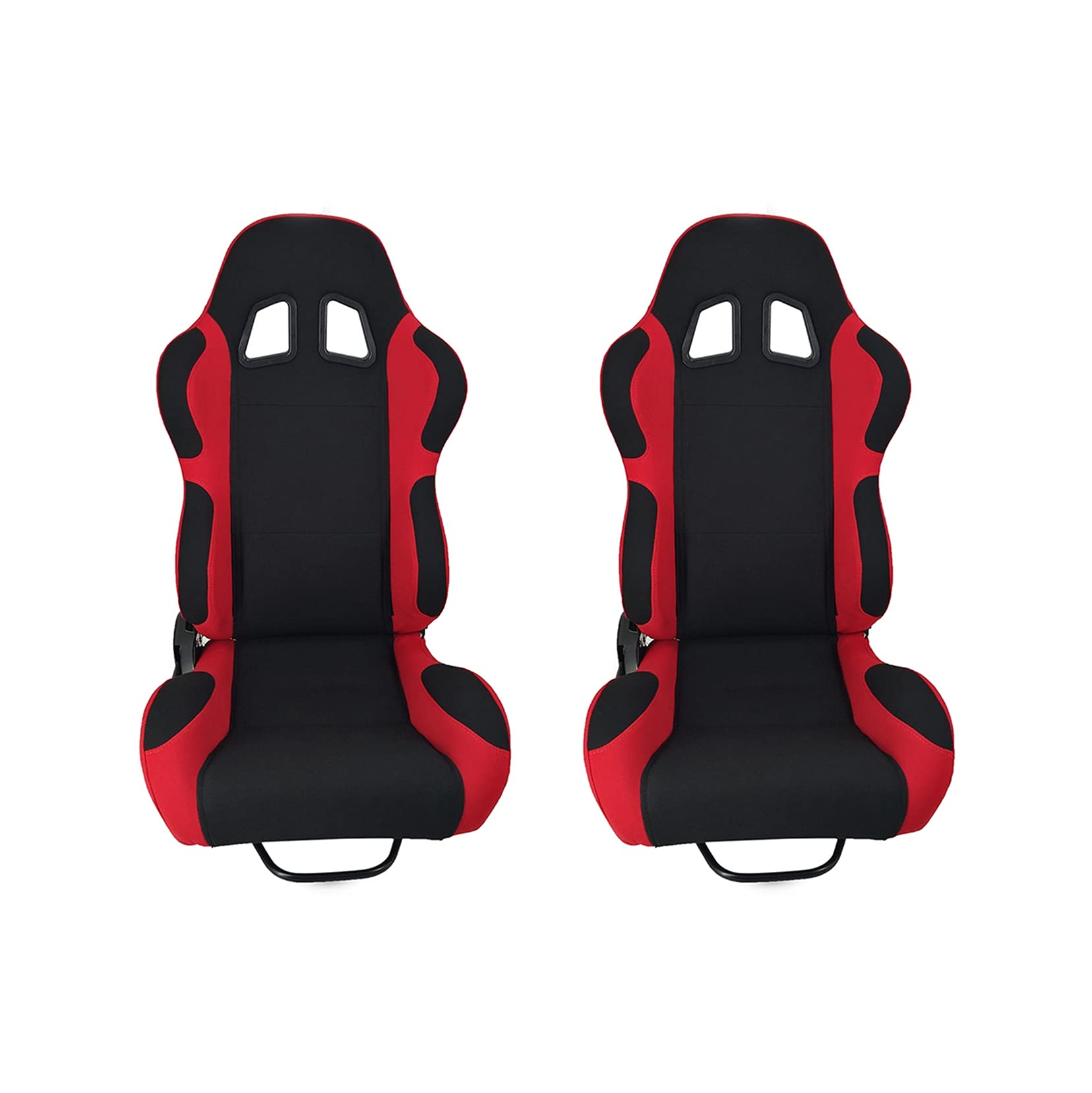 Buy Gelbchu A Pair of Single Adjuster Double - Track Racing Seats Black ...