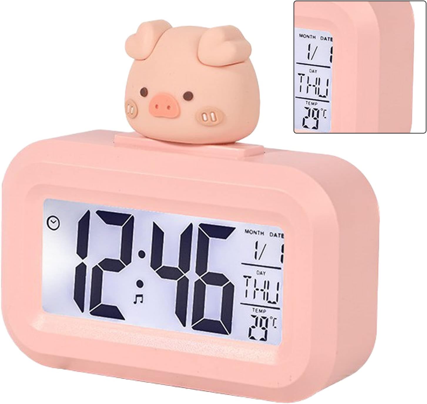 Amazon.com: Tnfeeon Cute Electronic Alarm, Eye Electronic Clock Clear ...