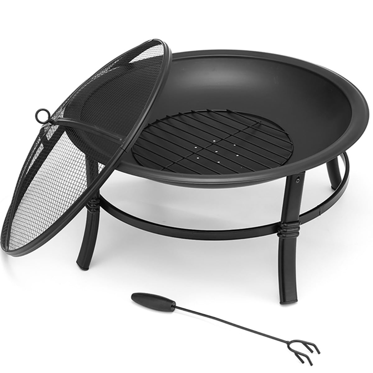 Snapklik.com : Fire Pit 26 Inch Firepit Outdoor Wood Burning Small ...