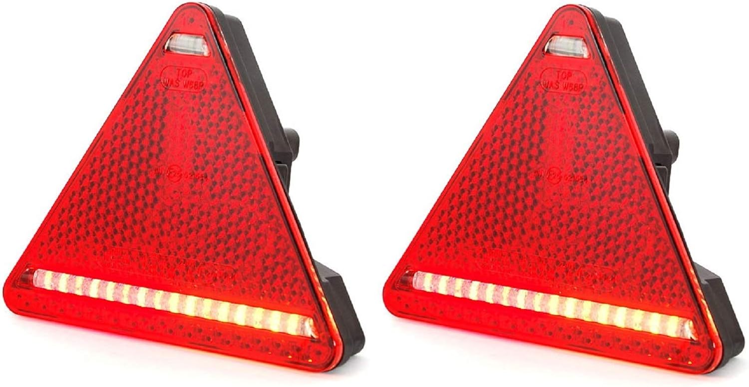 24/7Auto 2x triangular reflector retro tail LED lights rear lamps E20 ...