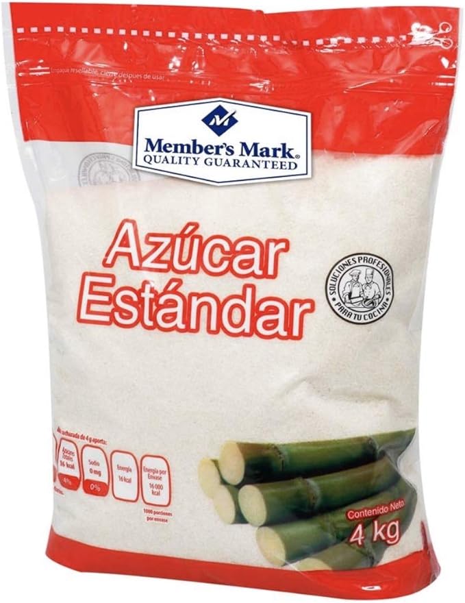 AZÚCAR AZUCAR ESTÁNDAR MEMBER'S MARK PRESENTACIÓN DE 4 KG ENDULZANTE ...