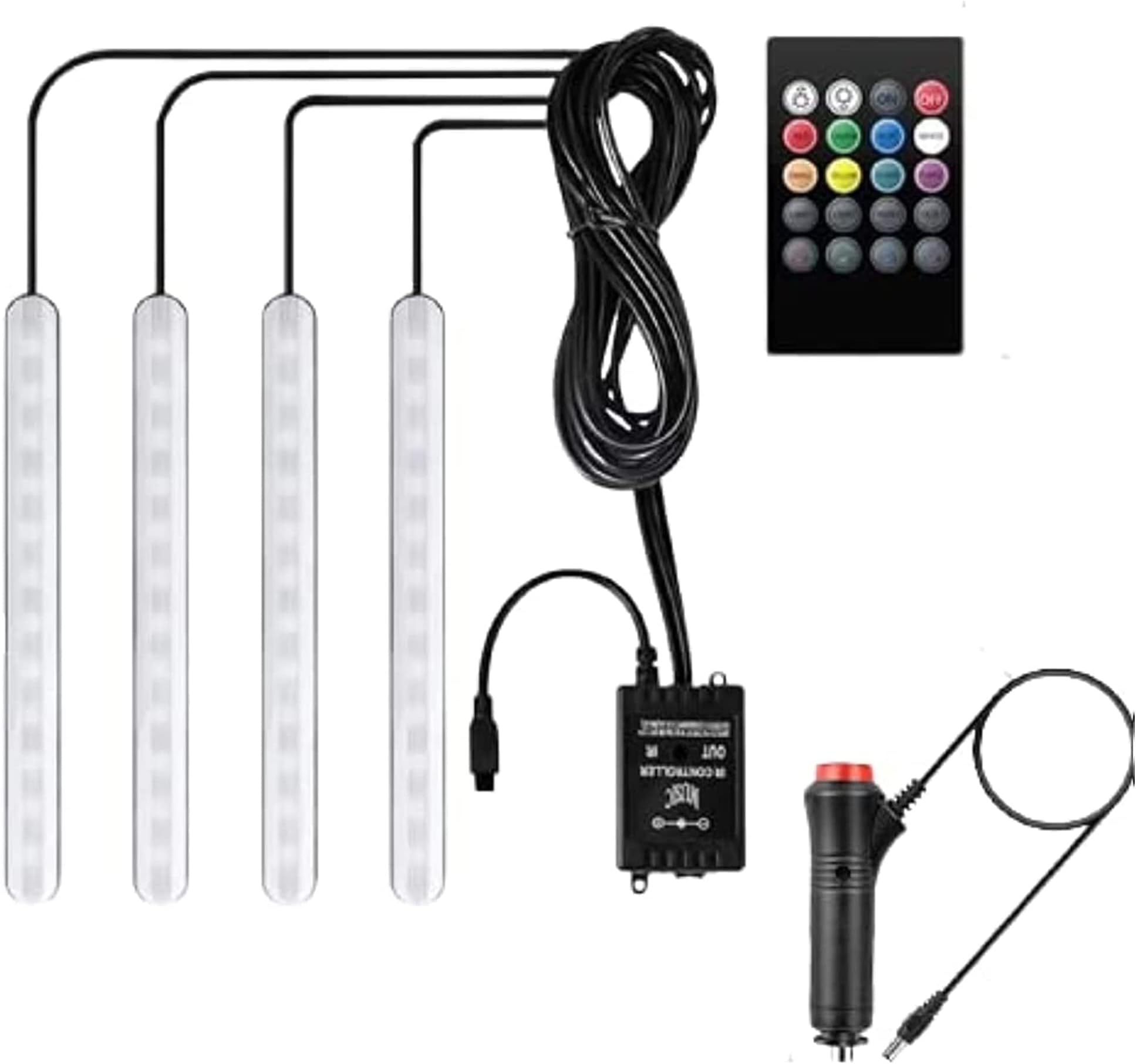 Sulfar Interior Car Led Strip Light Upgrade Waterproof 4Pcs 48 Led ...