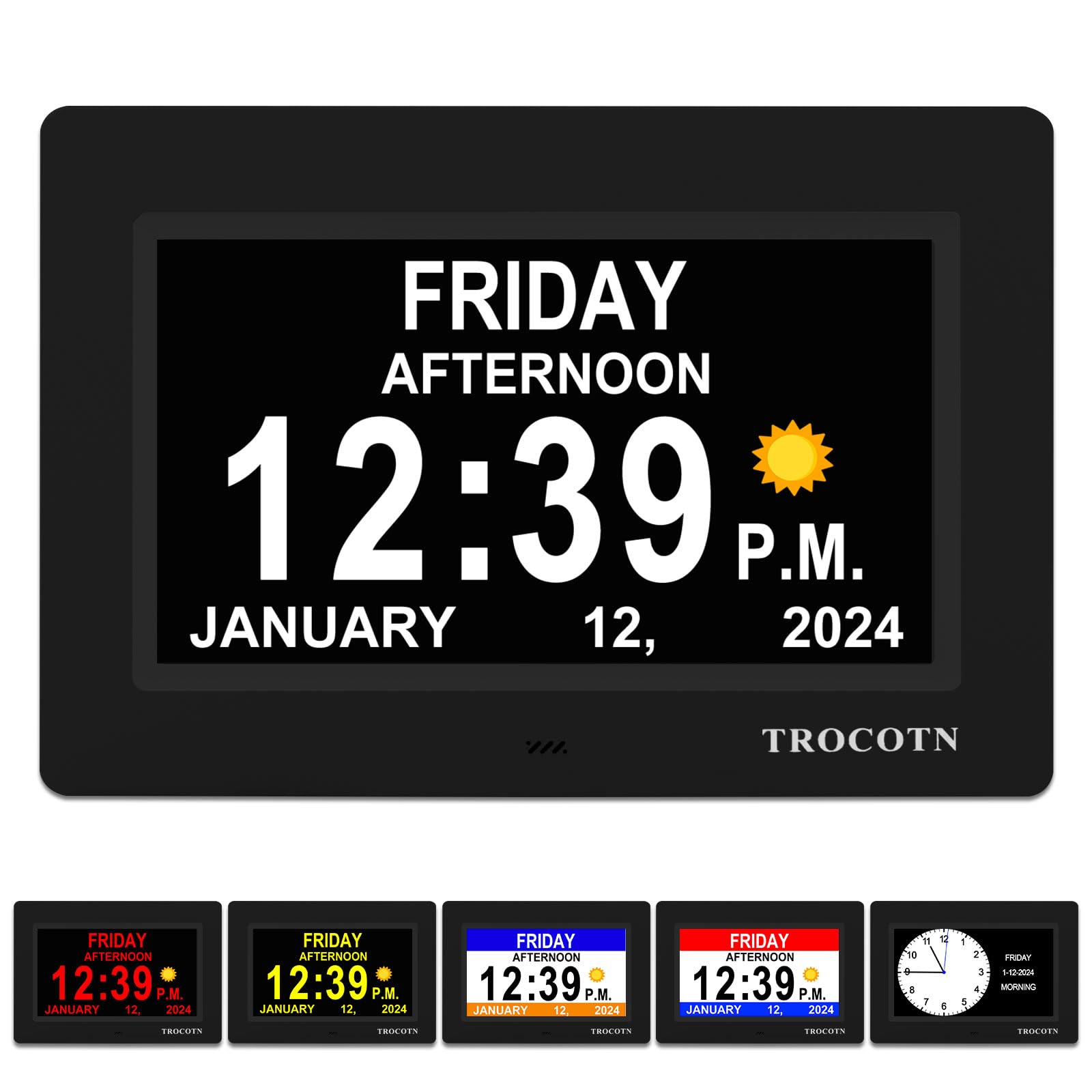Dementia Clocks,Calendar Clock,Digital Clock With Large Digits Display ...