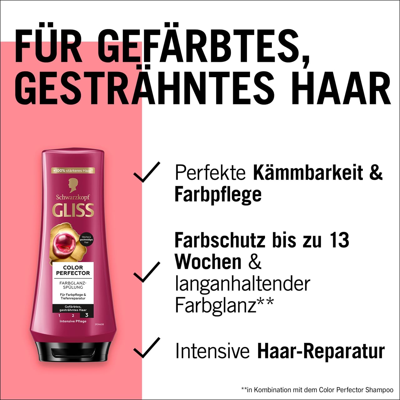 Gliss Colour Perfector Conditioner (10 x 200 ml), Conditioner with ...