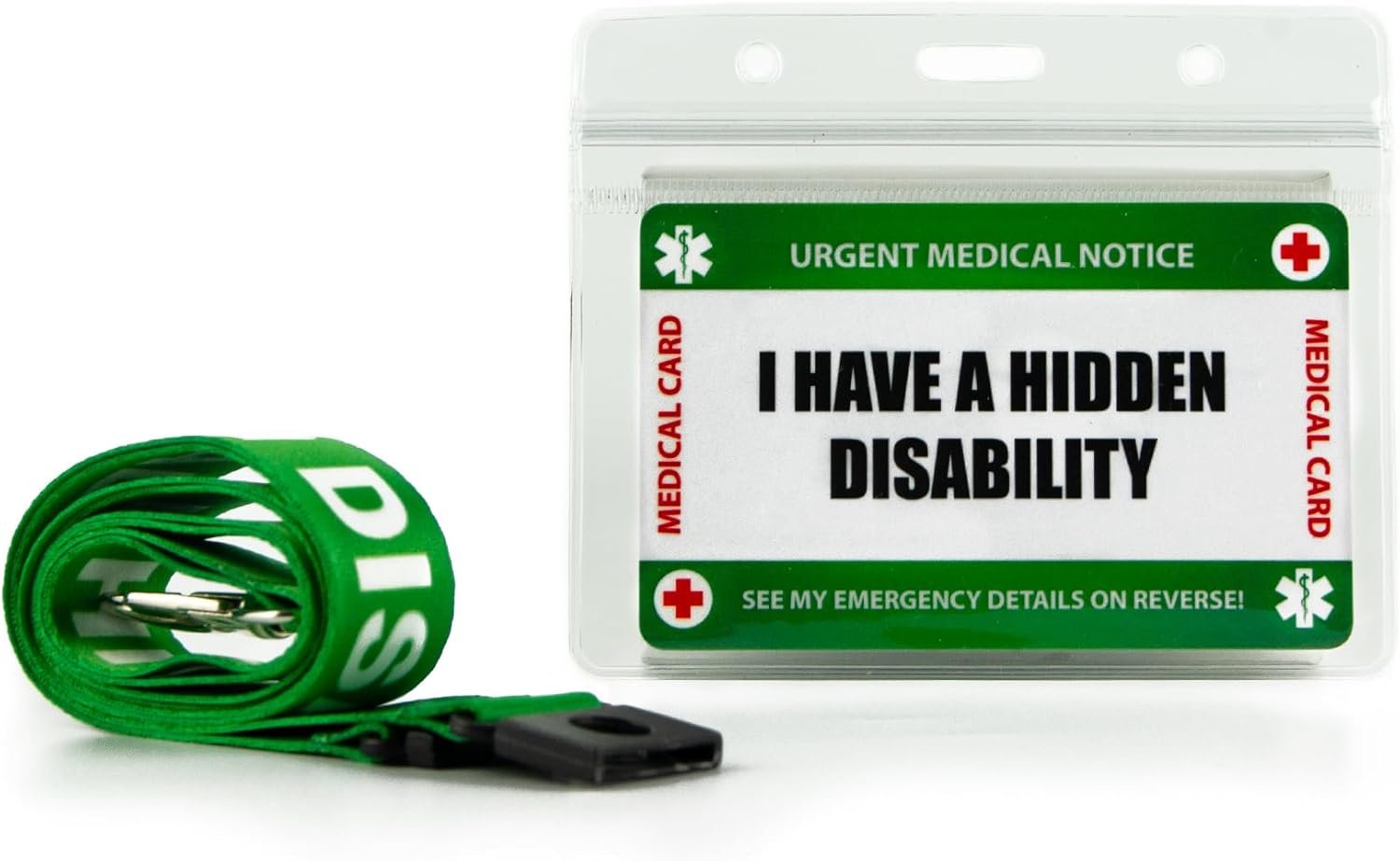 Non-Visible Disability Medical Card, Urgent Medical Notice, with ...