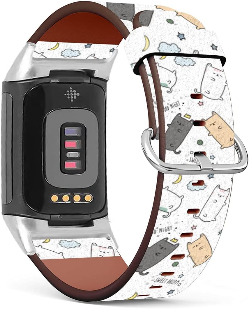Amazon.com: MINGDAO Compatible with Fitbit Charge 5 , Patterned Leather ...