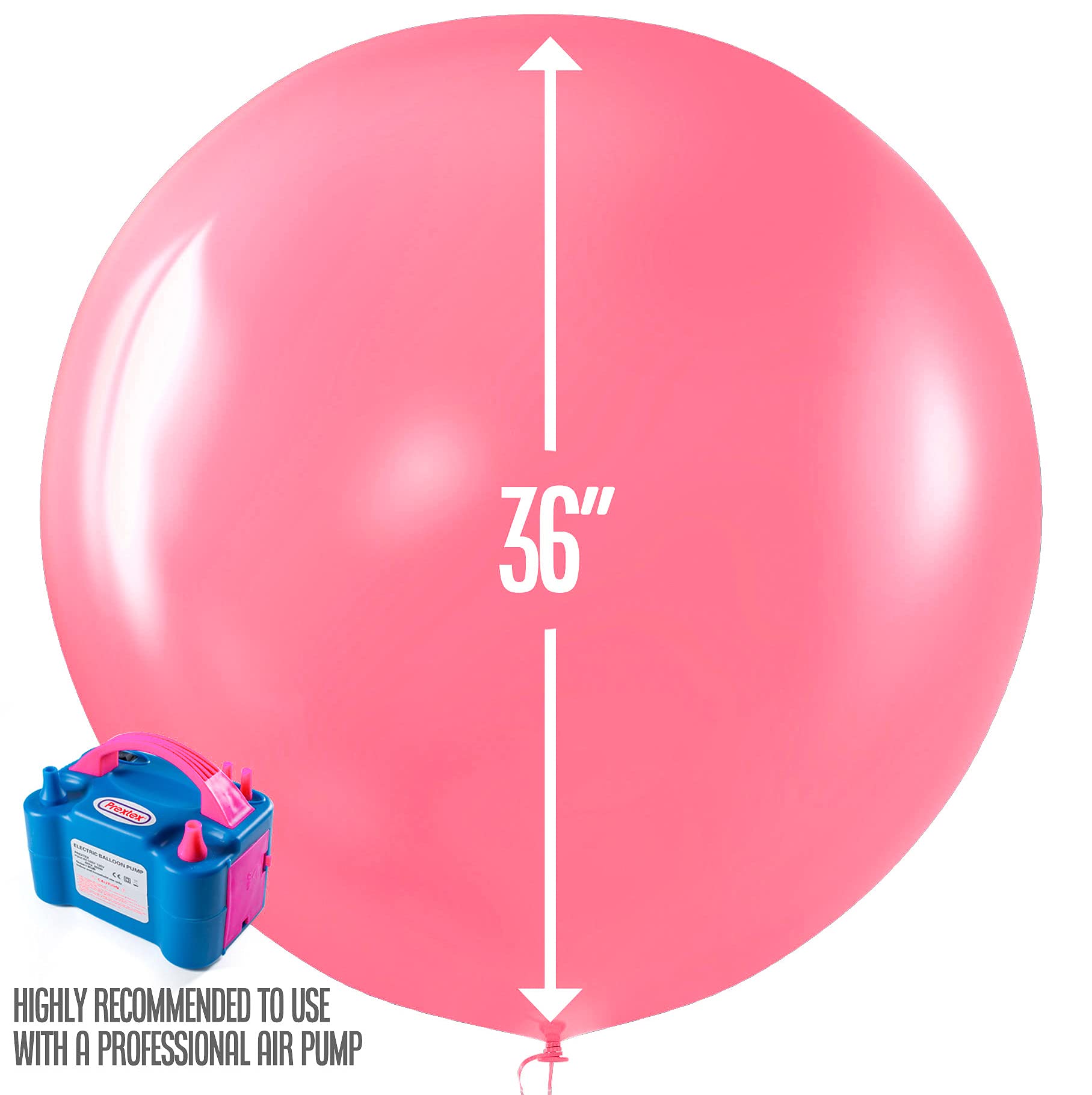 Snapklik.com : Prextex Pink Giant Balloons - 8 Jumbo 36 Inch Pink ...