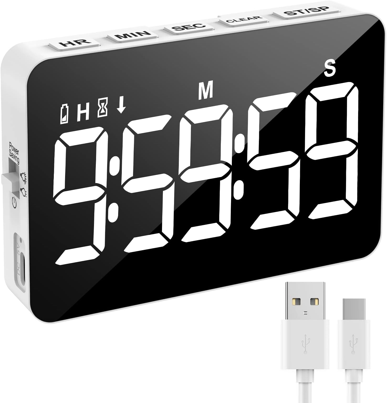 Amazon.com: Polder Clock, Timer and Stopwatch in Black: Home & Kitchen