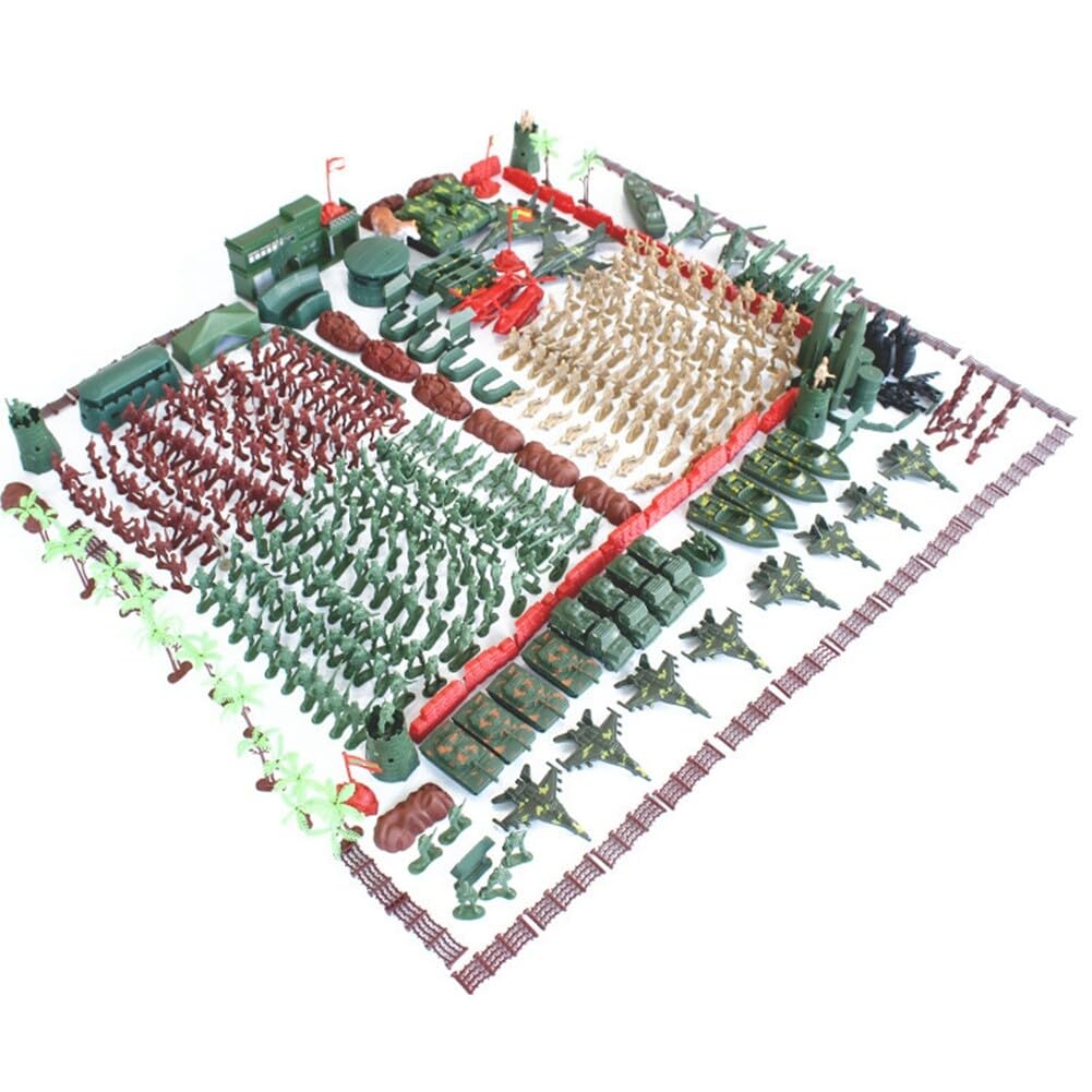 Buy LICHENGTAI 488 Piece Base Playset Small Soldiers Figures Army Men ...