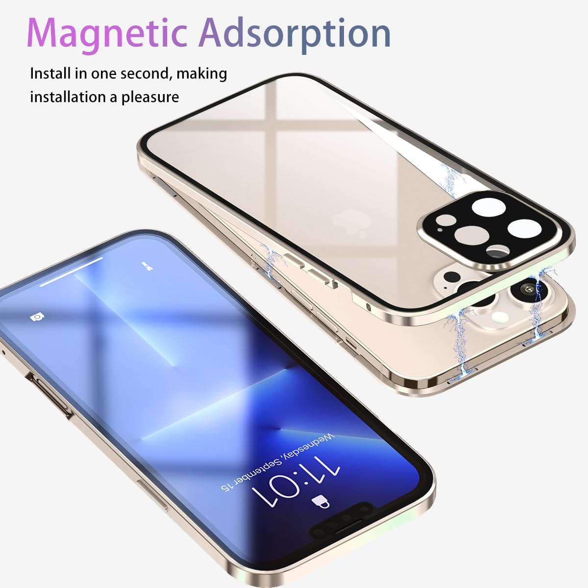 OMGZONE Privacy Case for iPhone 16 Pro Max Magnetic Cover,Screen ...