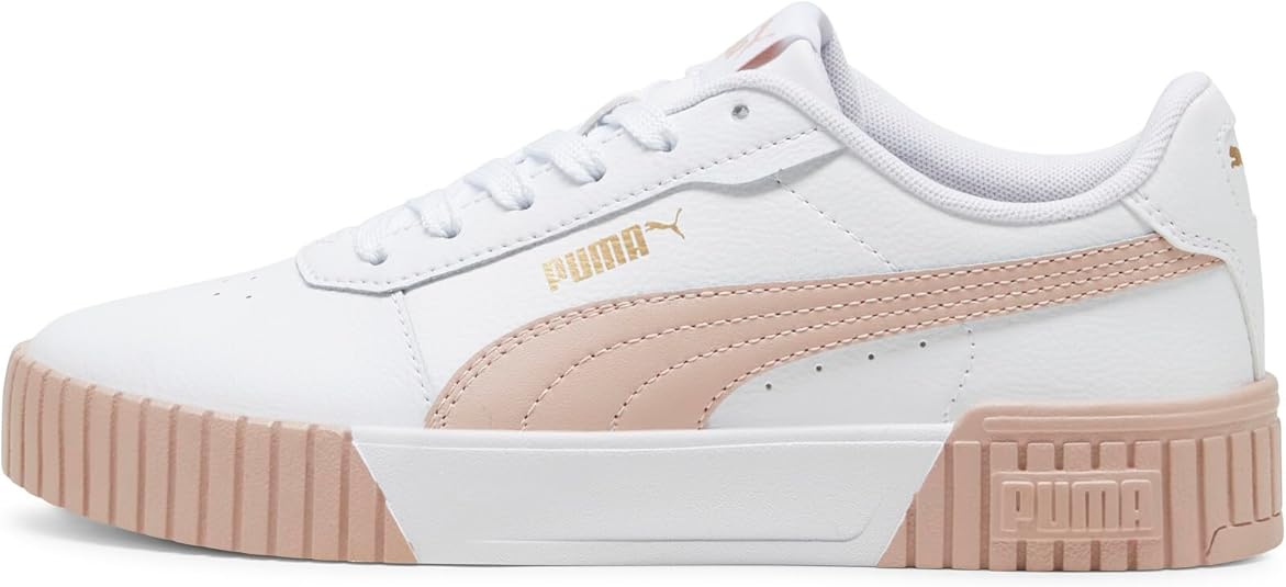 Puma Women Carina 2.0 Sneakers, Puma White-Rose Quartz-Puma Gold, 4 UK ...