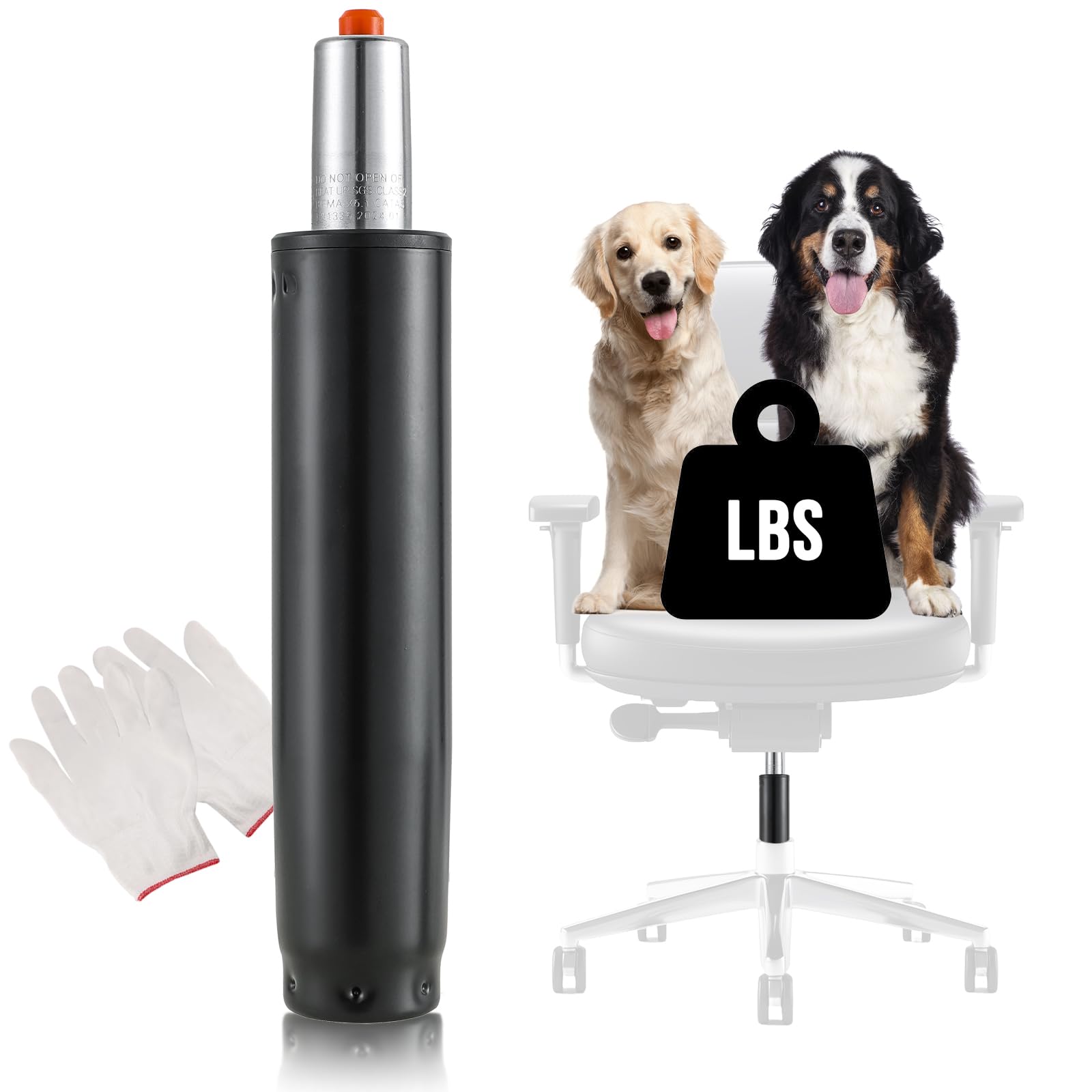 AMGSH Office Chair Cylinder Replacement - 5" Extension Stroke, Heavy ...