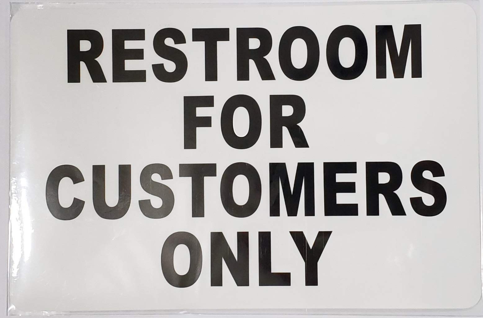 Amazon.com: 2 PCS Sticker - Restroom for Customer ONLY Sign (PVC ...