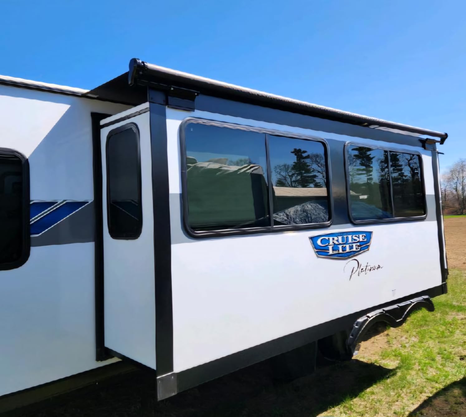 Amazon.com: Solera Black Slide Topper Awning - 13'6" (13'1" Fabric ...