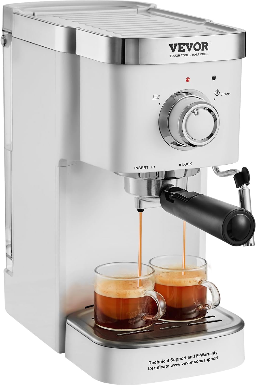 Amazon.com: CASABREWS Espresso Machine 20 Bar, Stainless Steel Espresso ...