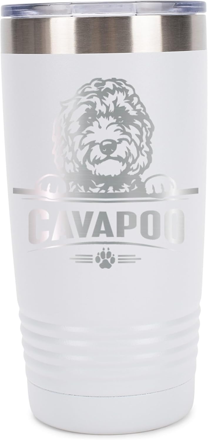 Amazon.com: 100 North Cavapoo White 20 ounce Stainless Steel Metal ...