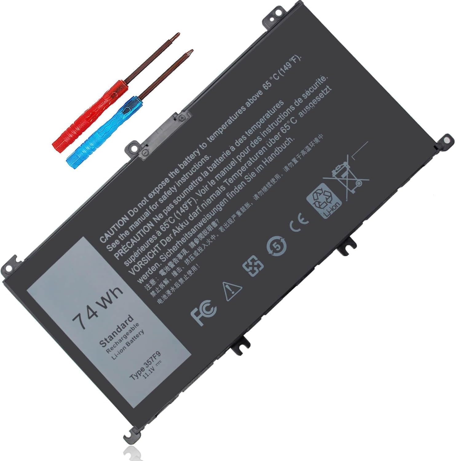 R & I 357F9 71JF4 0GFJ6 Laptop Battery Replacement for Dell Inspiron 15 ...