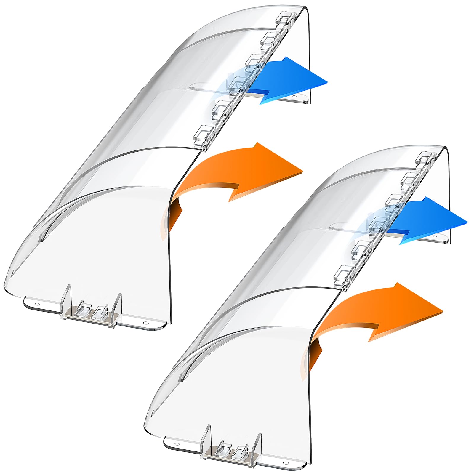 2 Pack Strong Magnetic Air and Heat Vent Deflectors for Floor, AC ...