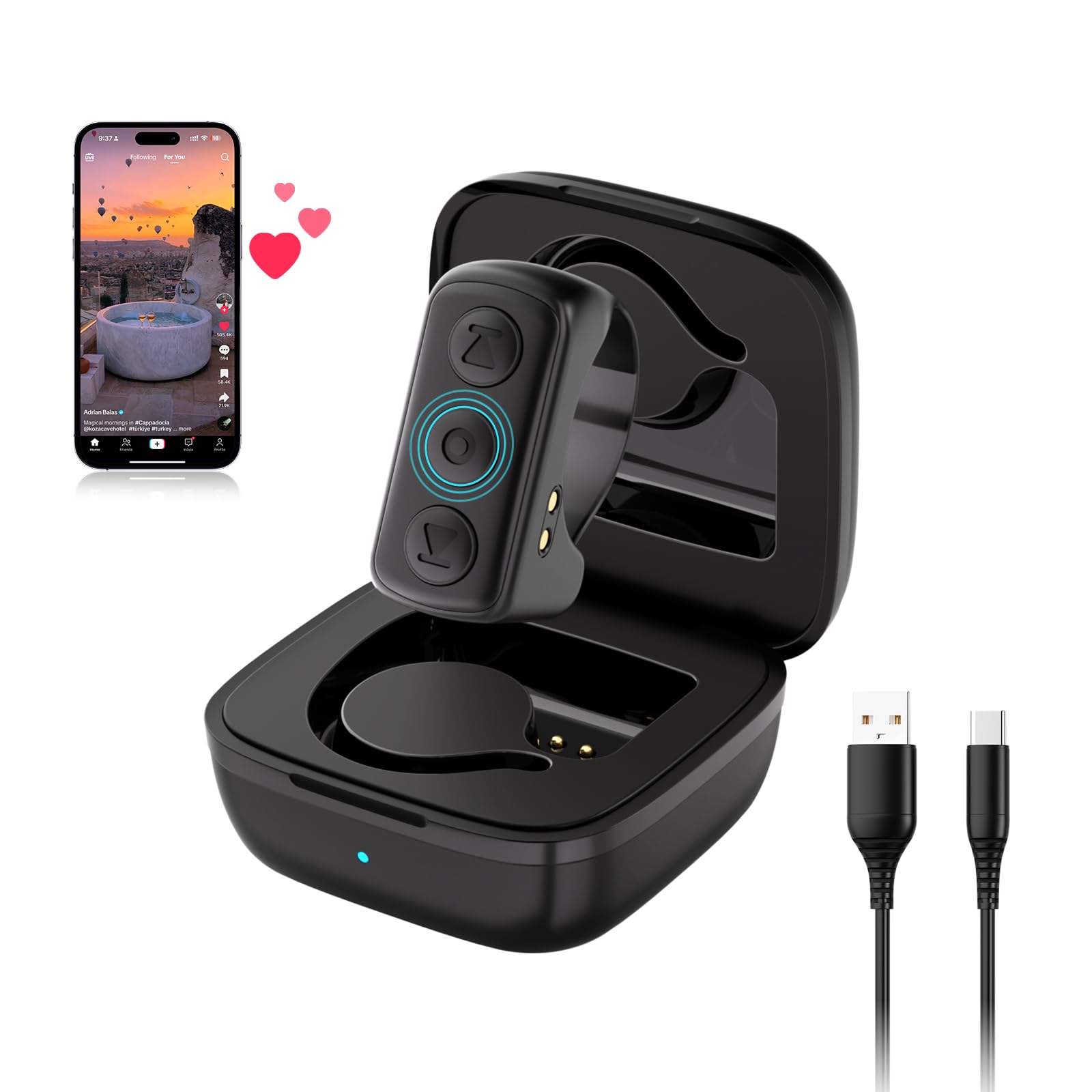 TikTok Remote Scrolling Ring, Bluetooth Remote Control Page Turner for ...