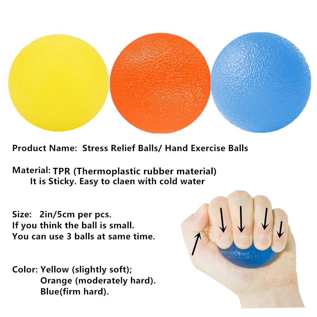 Buy FMELAH 3 Resistance Levels Stress Relief Balls Multiple Resistance ...