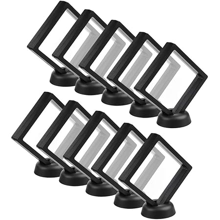 Amazon.com: Skelang 3 Pcs 3D Floating Display Case, Black Display Stand ...