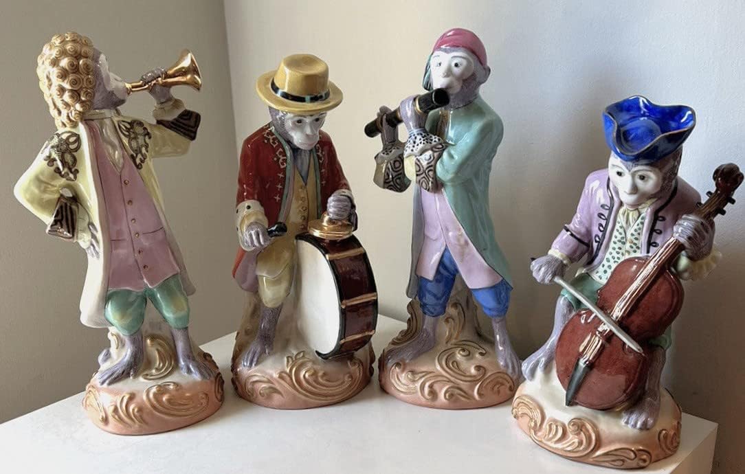 Amazon.com: Andrea by Sadek 4pc Monkey Musicians (Drum, Cello, Flute ...