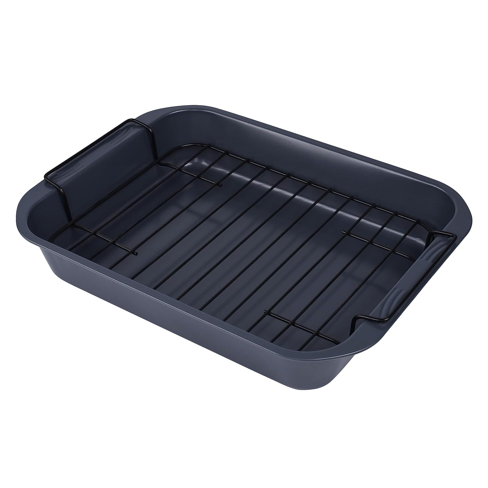 Amazon.com: MEIHORSY Roasting Pans with Rack, 15x10.5x2.5 Inch Turkey ...