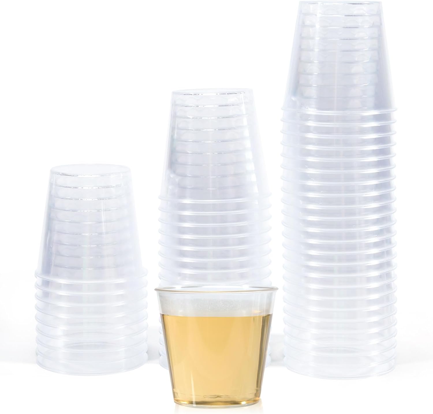 50 Pièces Gobelets en Plastique Transparent, Verres à Liqueur, 30 ml ...