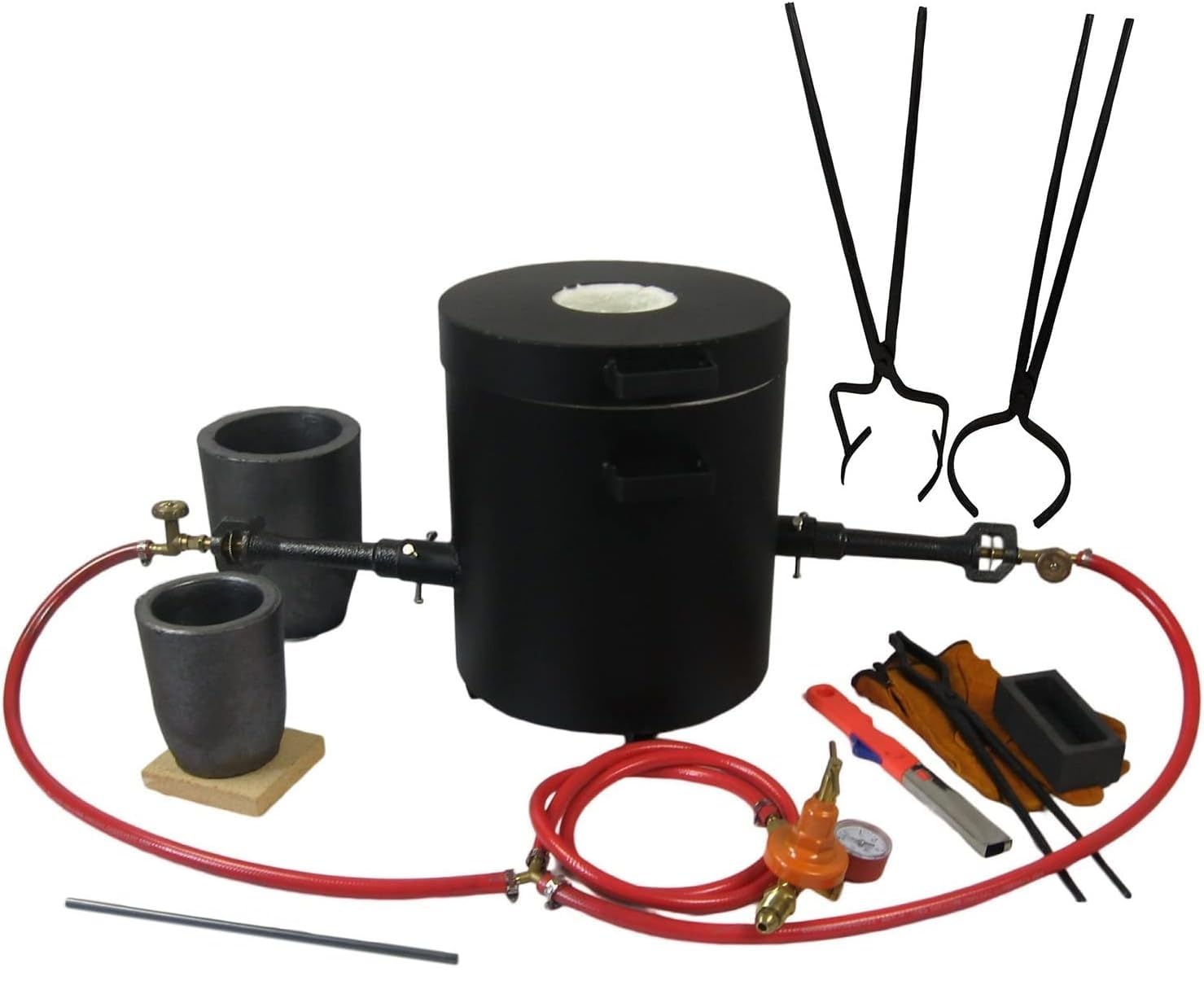 16KG Propane Metal Melting Furnace Kit with Crucible Tongs Set, Foundry ...