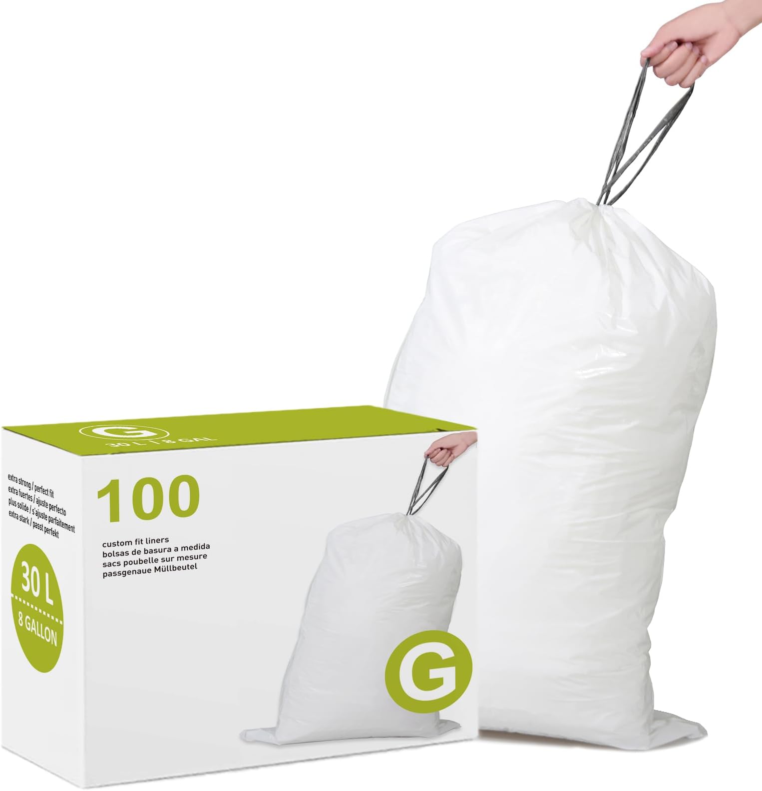 Amazon.com: Steel Sak Heavy-Duty Drawstring Contractor CleanUp Trash ...