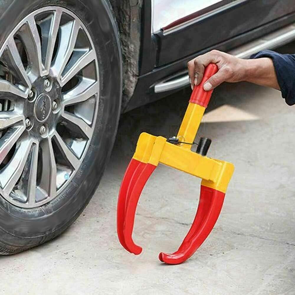 FULL FACE CAR CARAVAN TRAILER WHEEL CLAMP HIGH SECURITY LOCK 13" 14" 15 ...