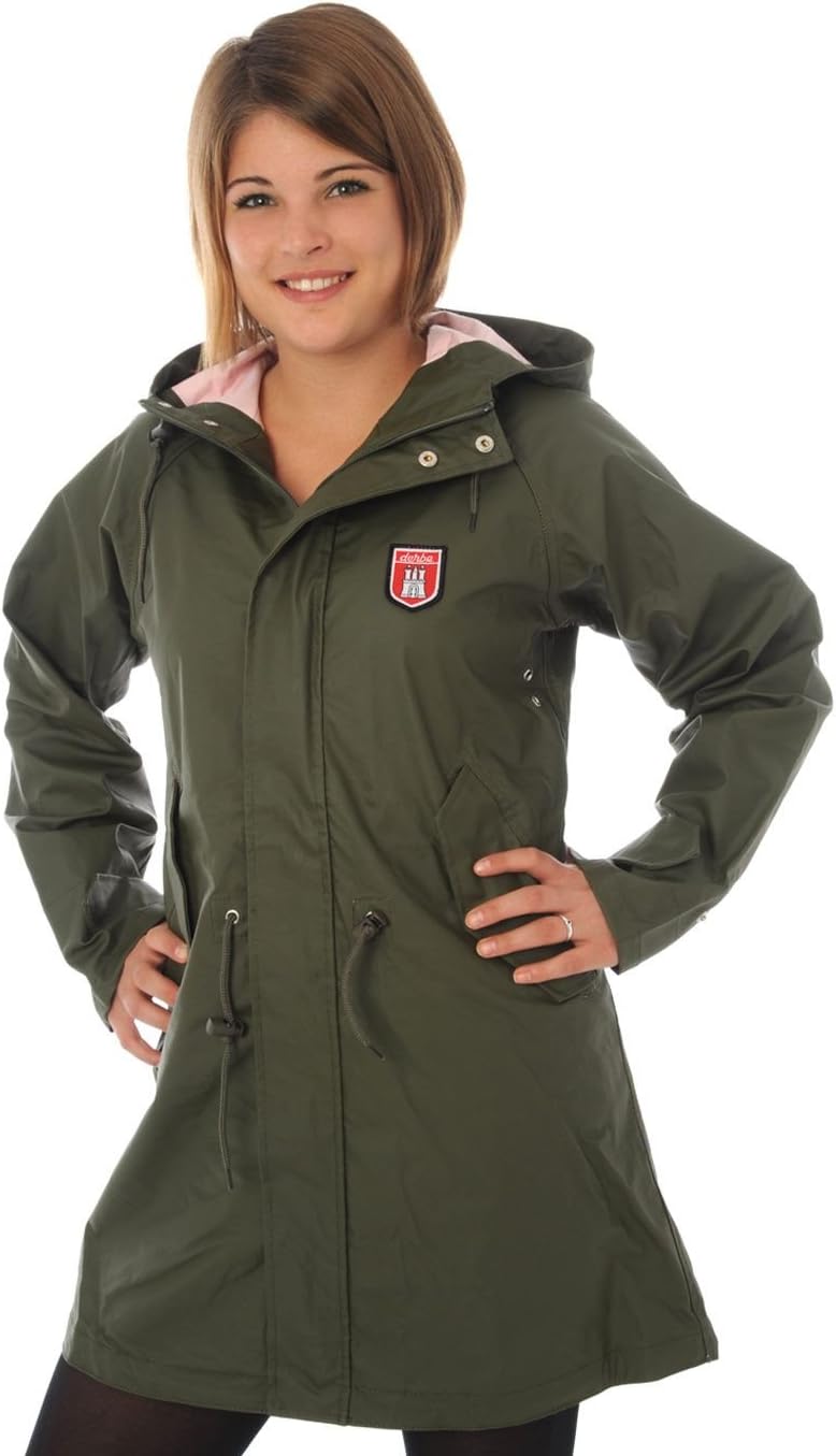 Derbe Friese Regenjacke olive/rosa für Damen, M(42/44) : Amazon.de: Fashion