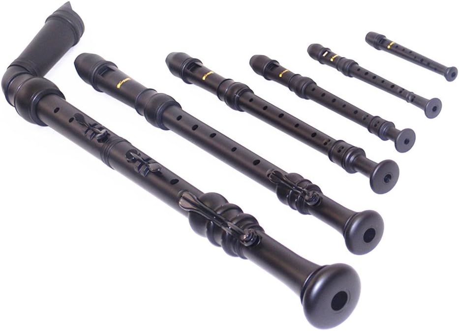 Amazon.com: Woodnote 6 Pieces Matte Black Recorder Set-Bass/Tenor/Alto ...