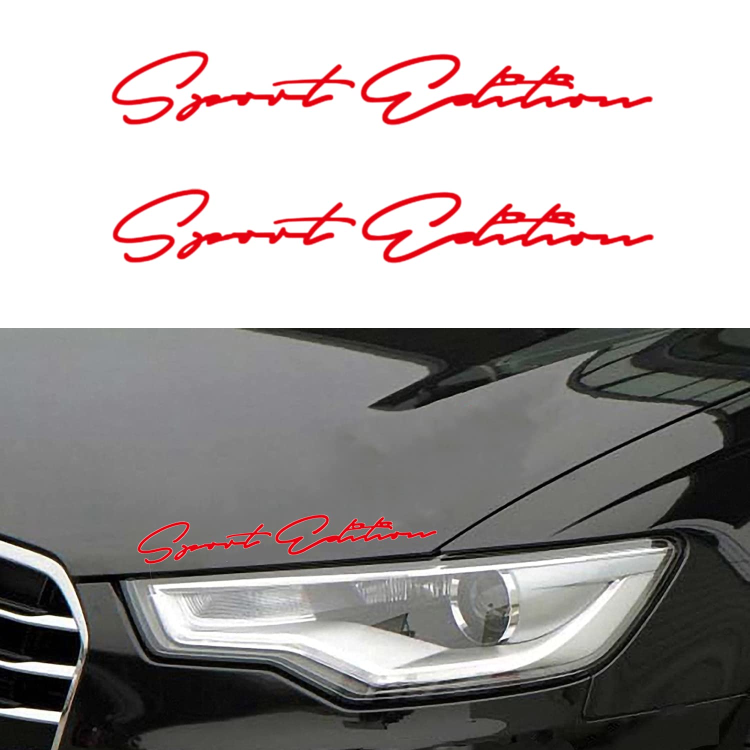 Amazon.com - Zhizhong Sport Edition Decal, 2 Pcs 11.3'' Car Hood Vinyl ...