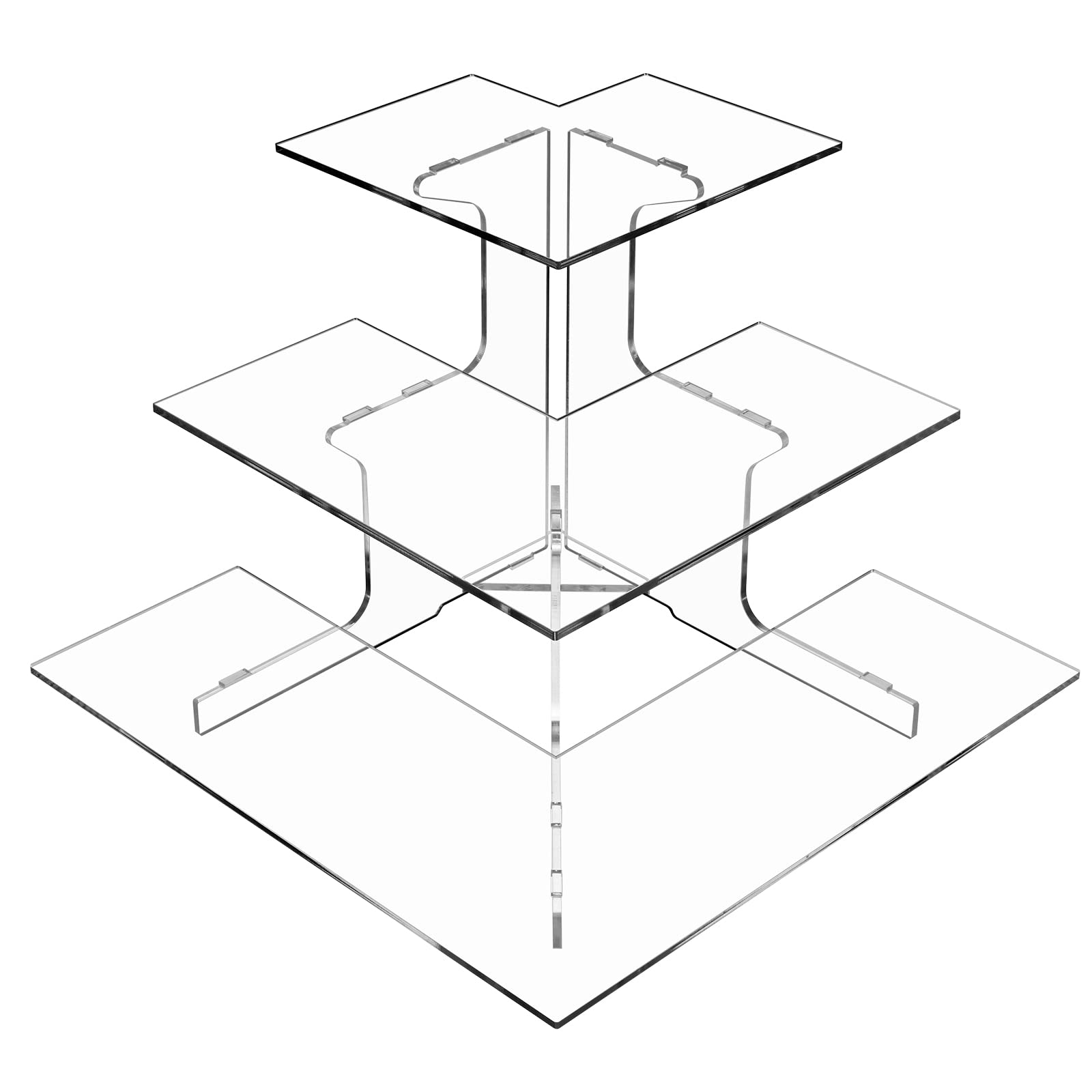 Buy Acrylic Risers for Display, Display Shelf for Vendors 3 Step Corner ...