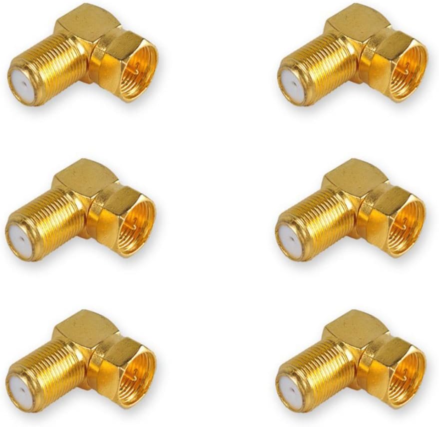 Amazon.com: DCFun Gold Plated F-Type Right Angle Adapter - Female to ...