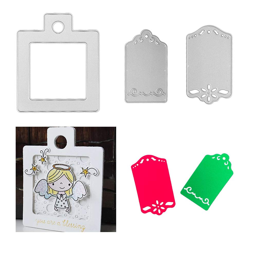 Metal Tags Cutting Dies,Labels Die Cuts Embossing Stencils Template ...