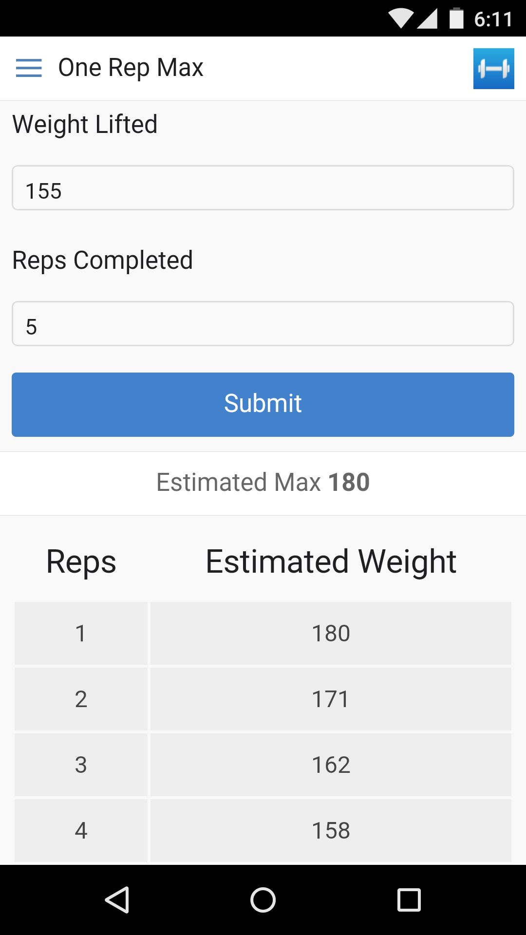 Weight Lifting Calculator - App on Amazon Appstore