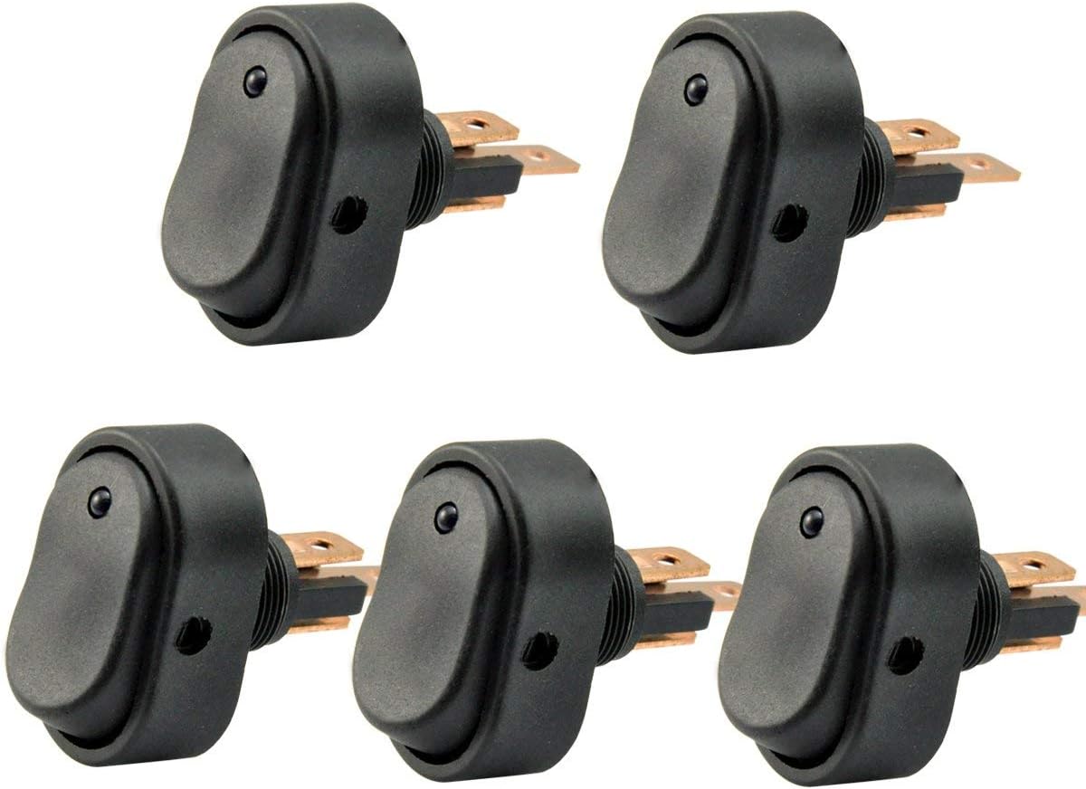 AutoEC 30 Amp 12 Volt LED ON-Off Rocker Switch Toggle Triangle Plug ...