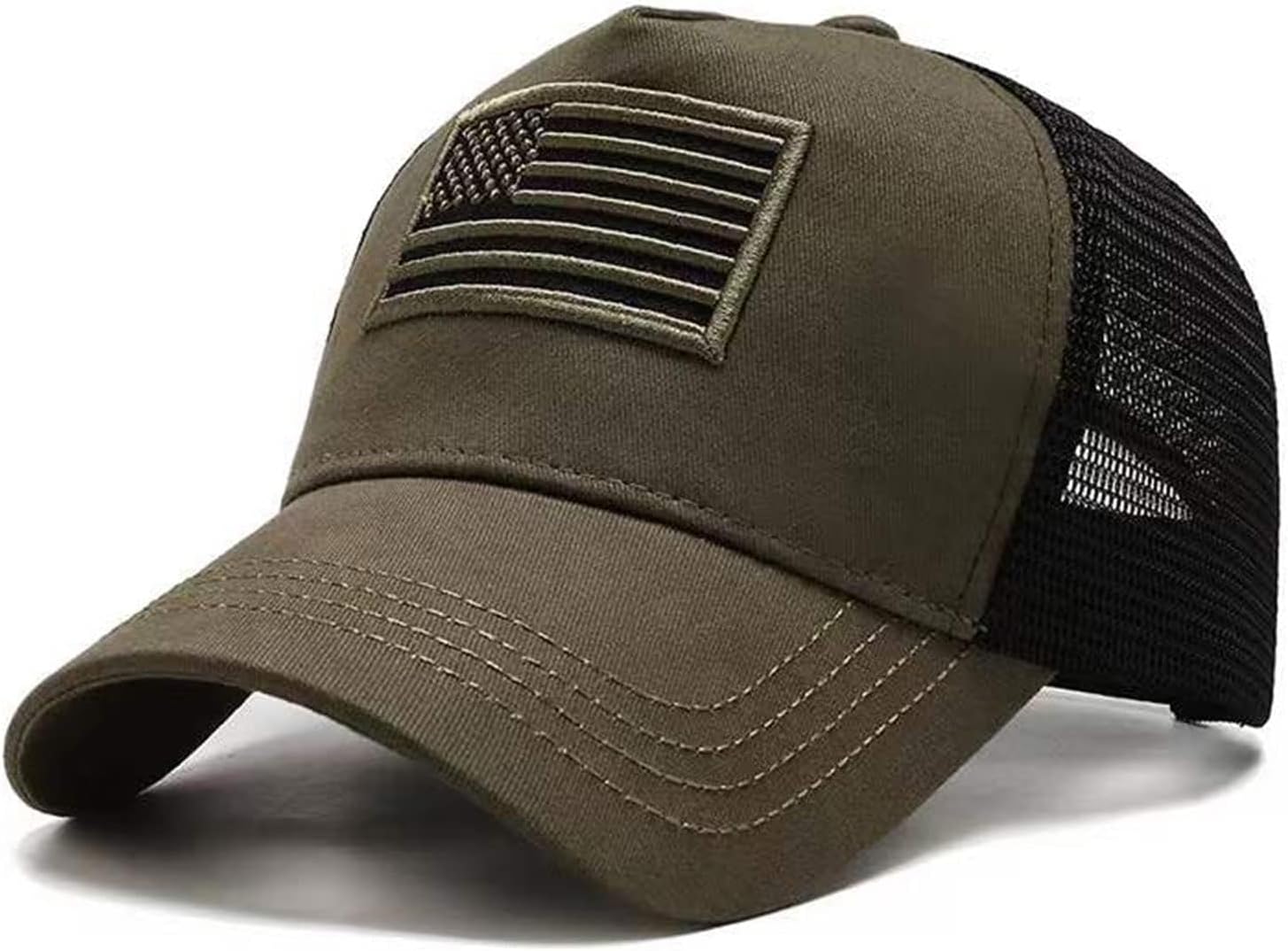 American Flag Baseball Hat USA Flag Low Profile Mesh Snapback Flat ...