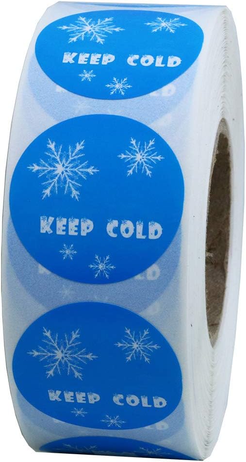 Amazon.com : Hybsk 1 inch Keep Cold Freezer Stickers with Snow Total ...