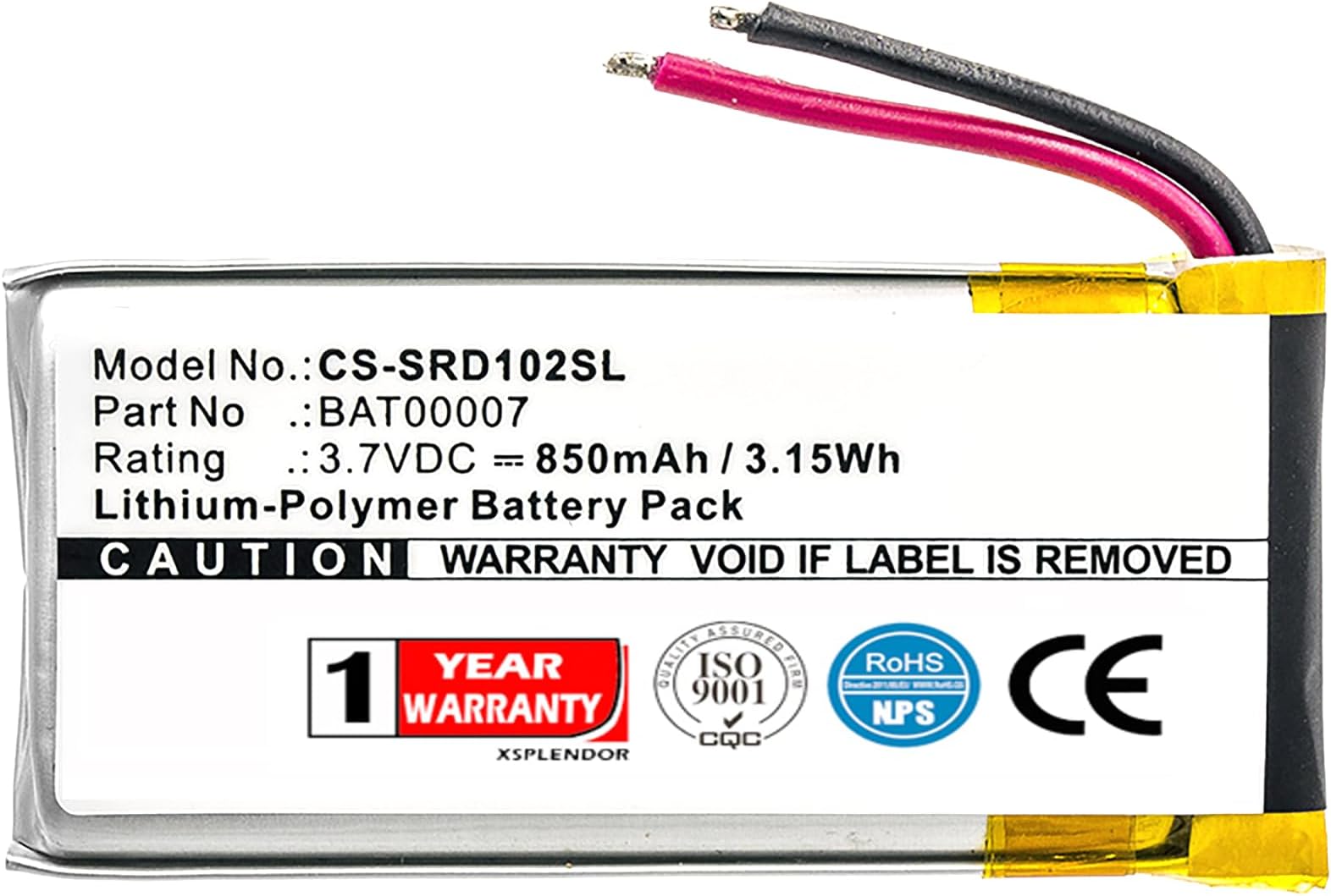 Amazon.com: Estry BAT00007 Battery Replacement for Cardo Scala Rider ...
