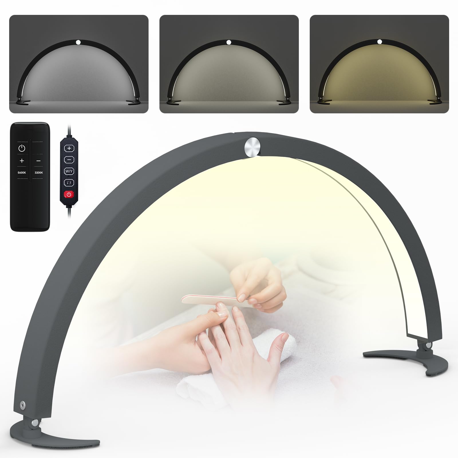 Snapklik.com : MYSWEETY Half Moon Light For Nail Desk, 29 Foldable Led ...