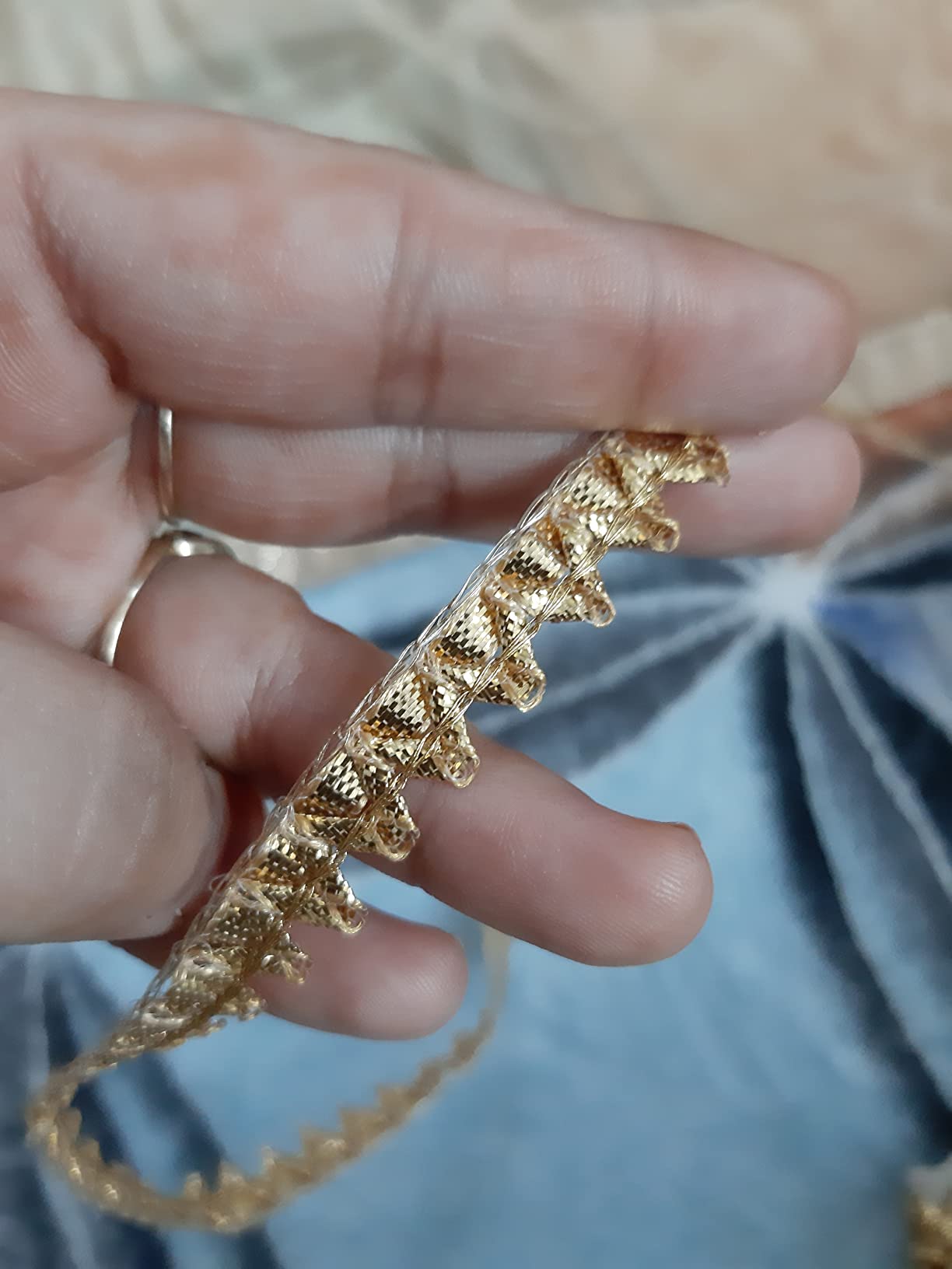 Ajanta | Samosa Gota Patti Lace Border (10 Meter) Material for Dupatta ...