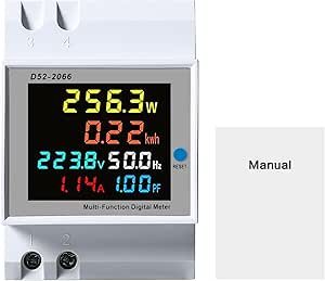 Amazon.com: BuyWeek Digital Single Phase Energy Meter Tester, 6 in 1 AC ...