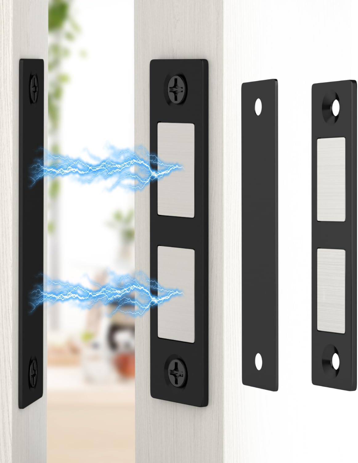 2 Pack | Heavy-Duty Magnetic Door Catch - 90lb Pull Force, Stainless ...