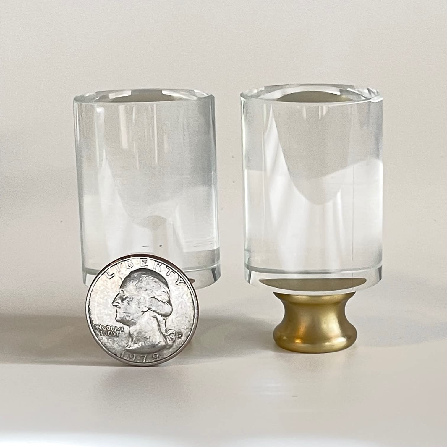 Hospitality Source Crystal Glass Lamp Finial Set, 2 Pieces - Tall ...